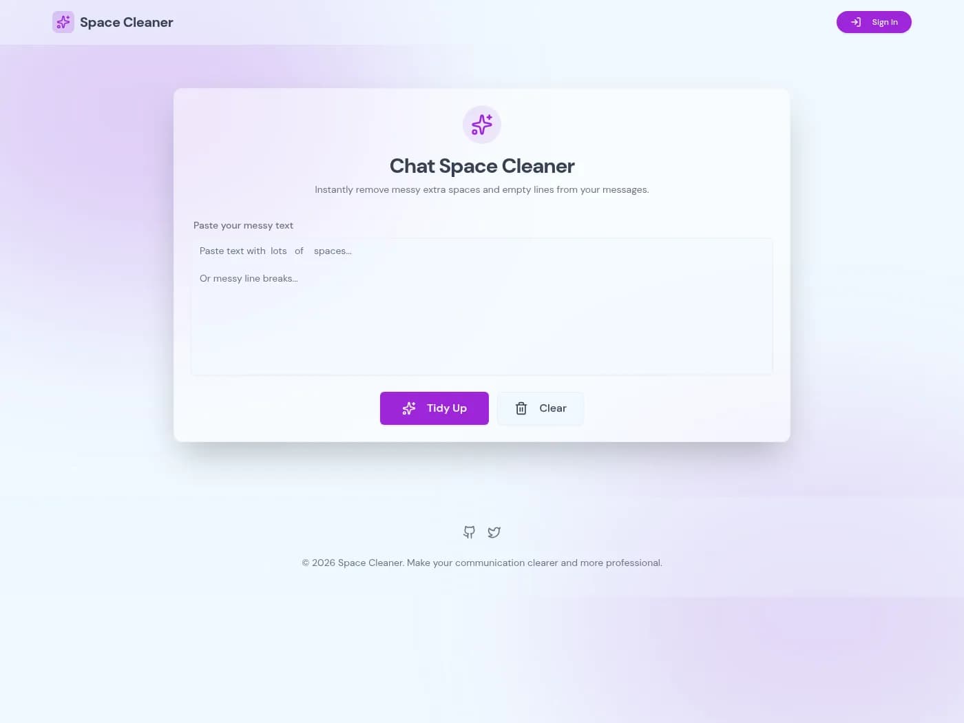 Chat Space Cleaner