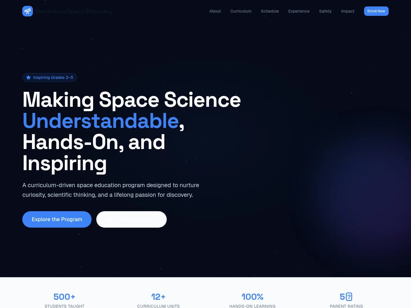 Elementary Space Discovery Site