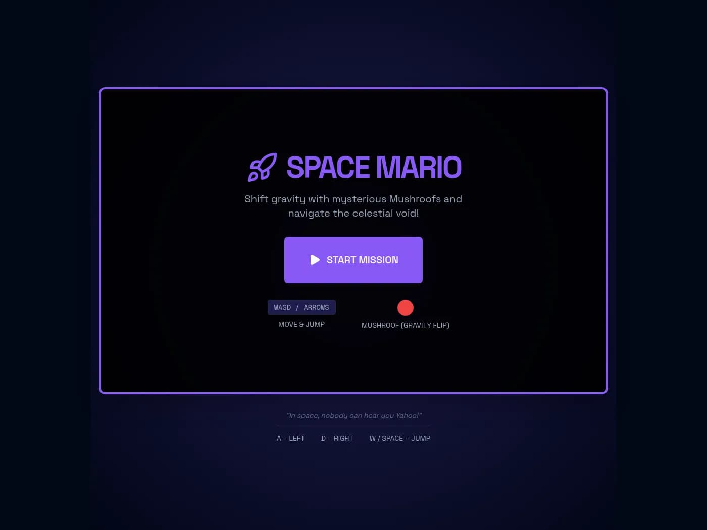 Space Mario Gravity Game