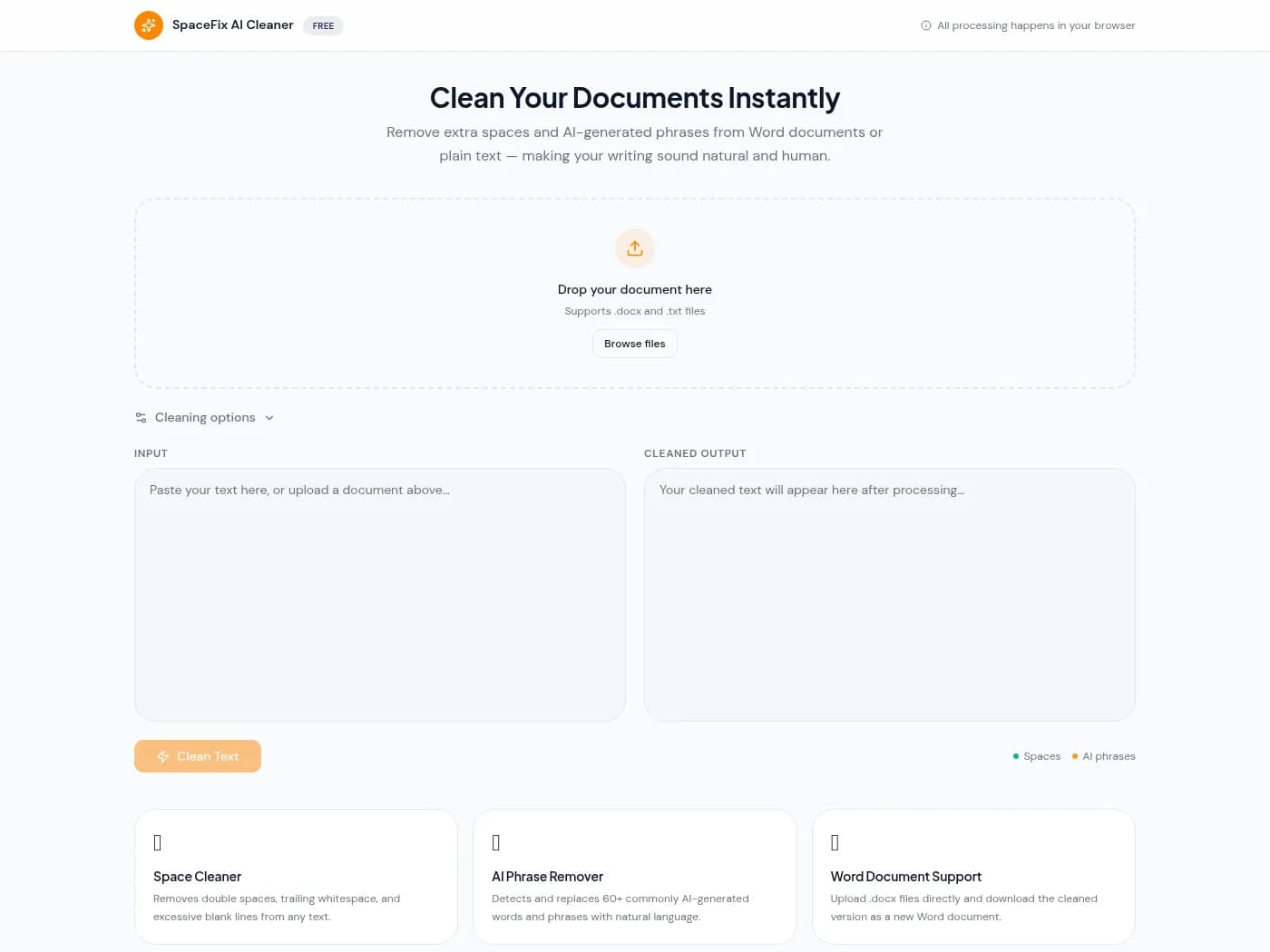 SpaceFix AI Cleaner