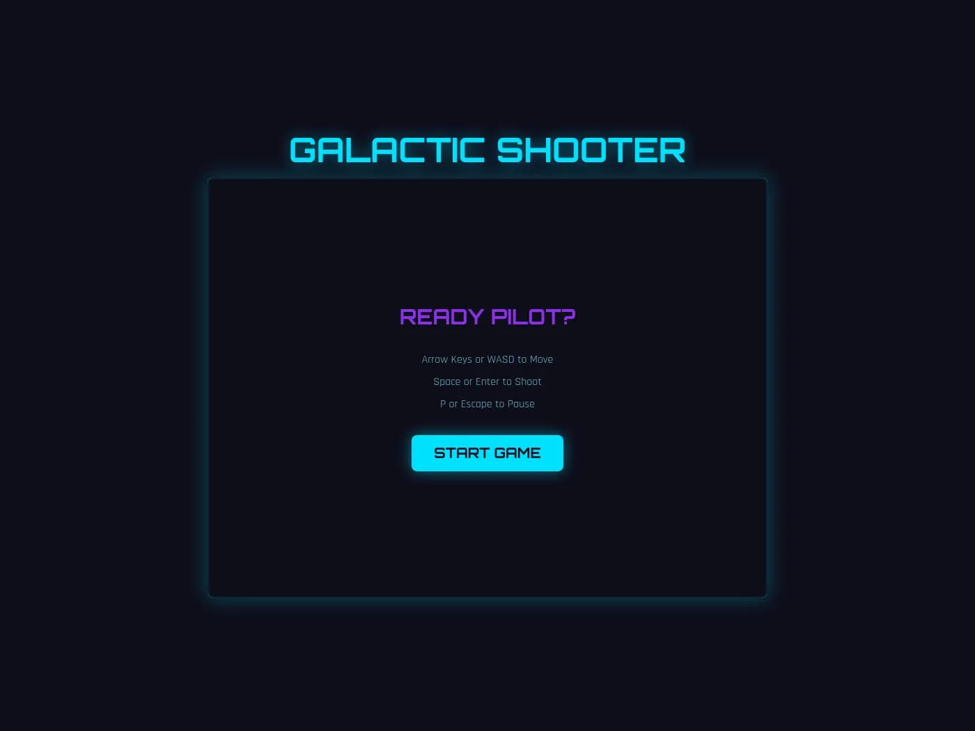 Galactic Shooter Arcade