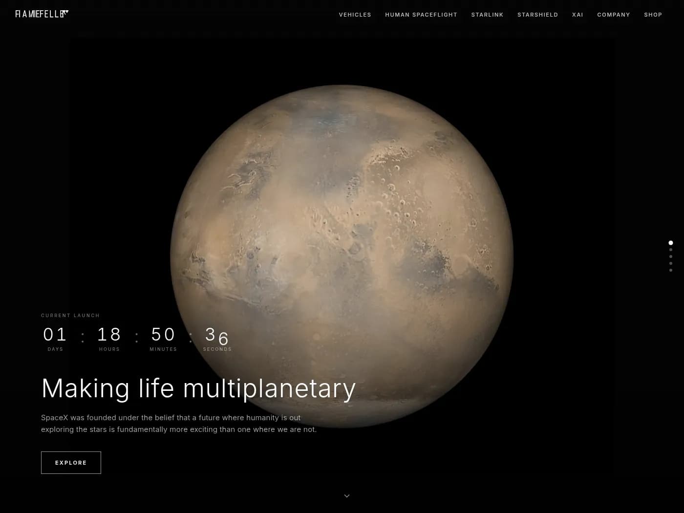 SpaceX Site Clone