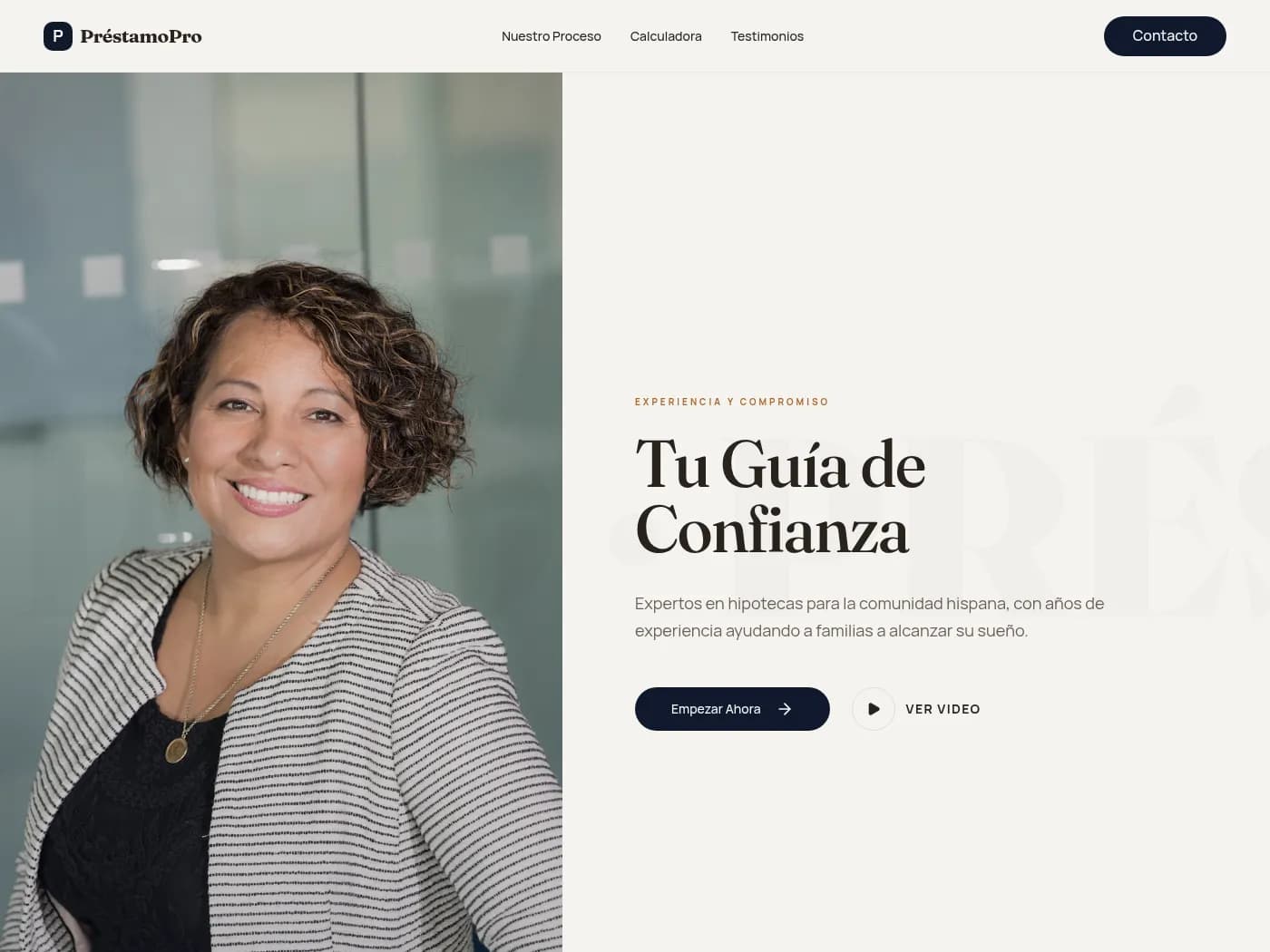 PréstamoPro Landing Page