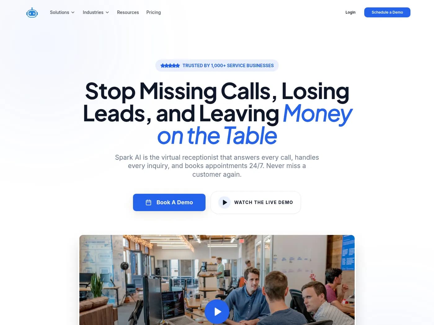 Spark AI Landing Page