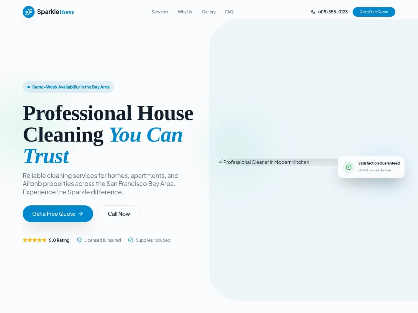 Sparkle Home Cleaning Site