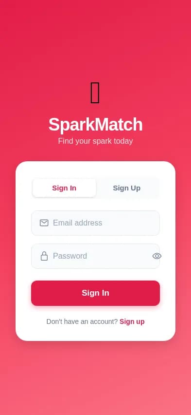 SparkMatch Dating App