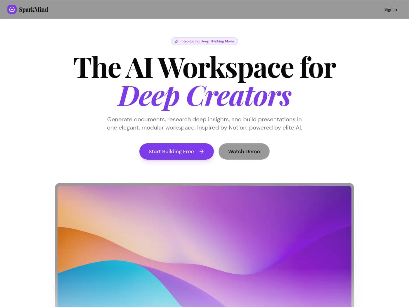SparkMind AI Workspace