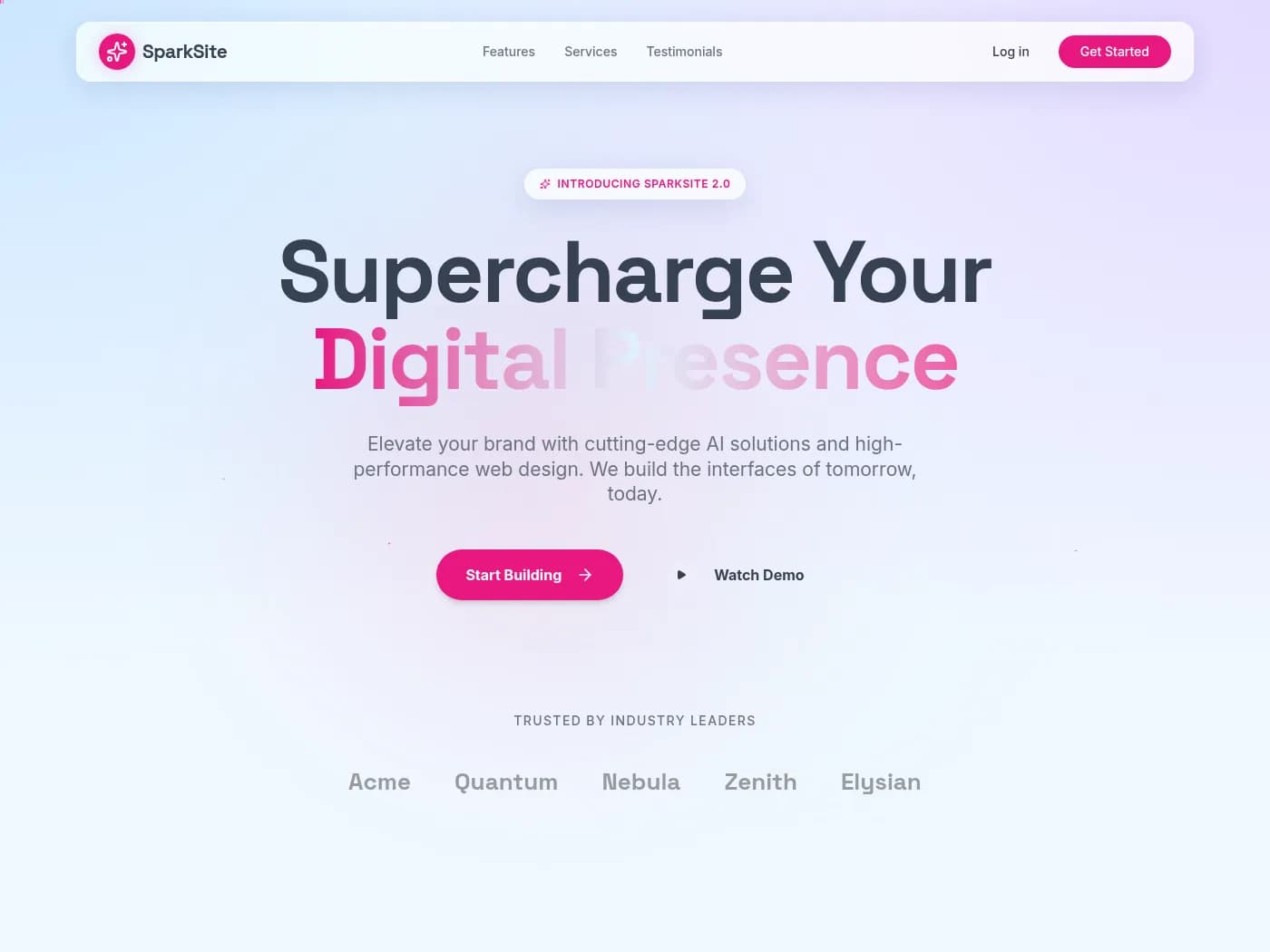 SparkSite Web Redesign