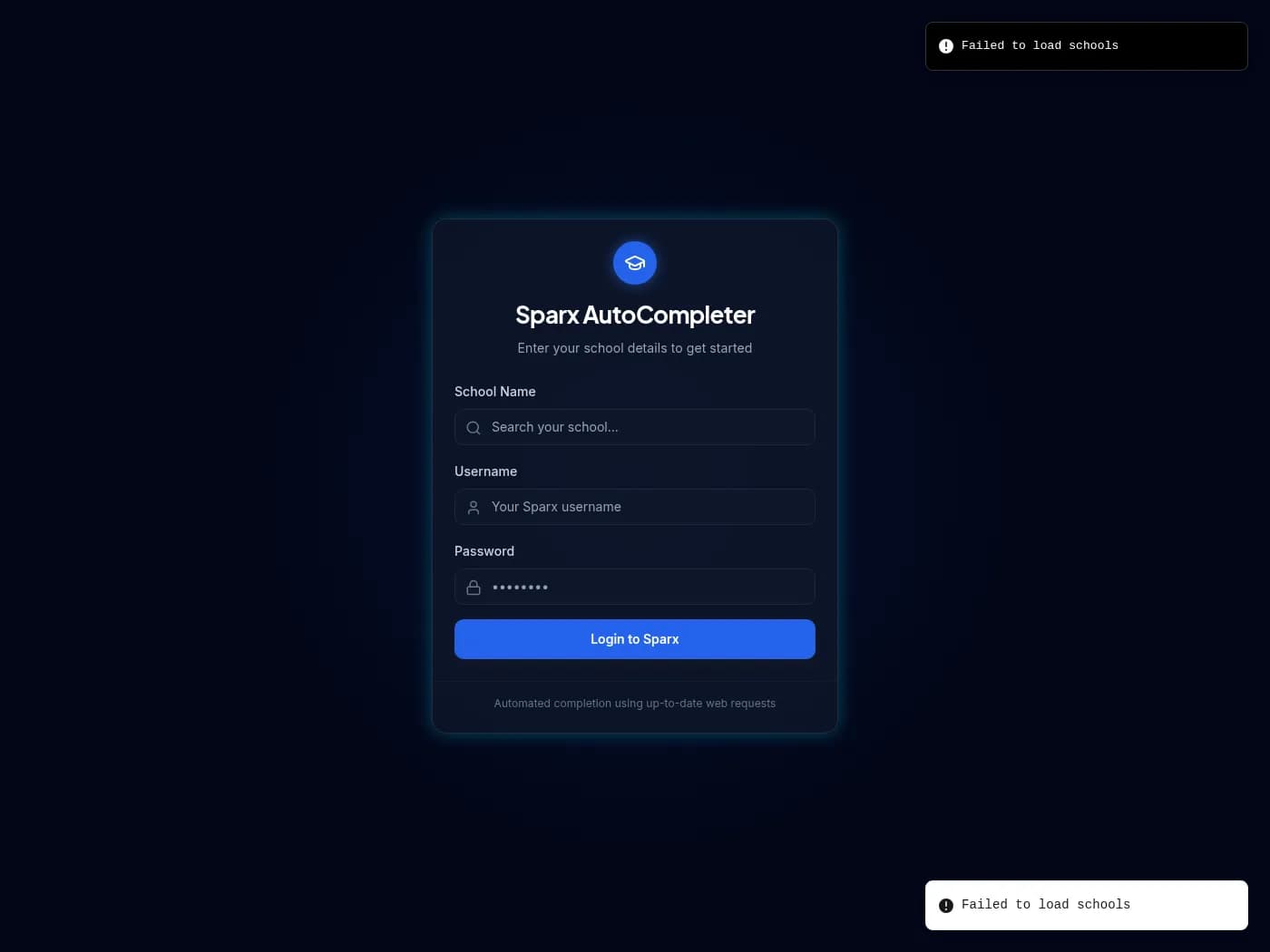 Sparx AutoCompleter Web