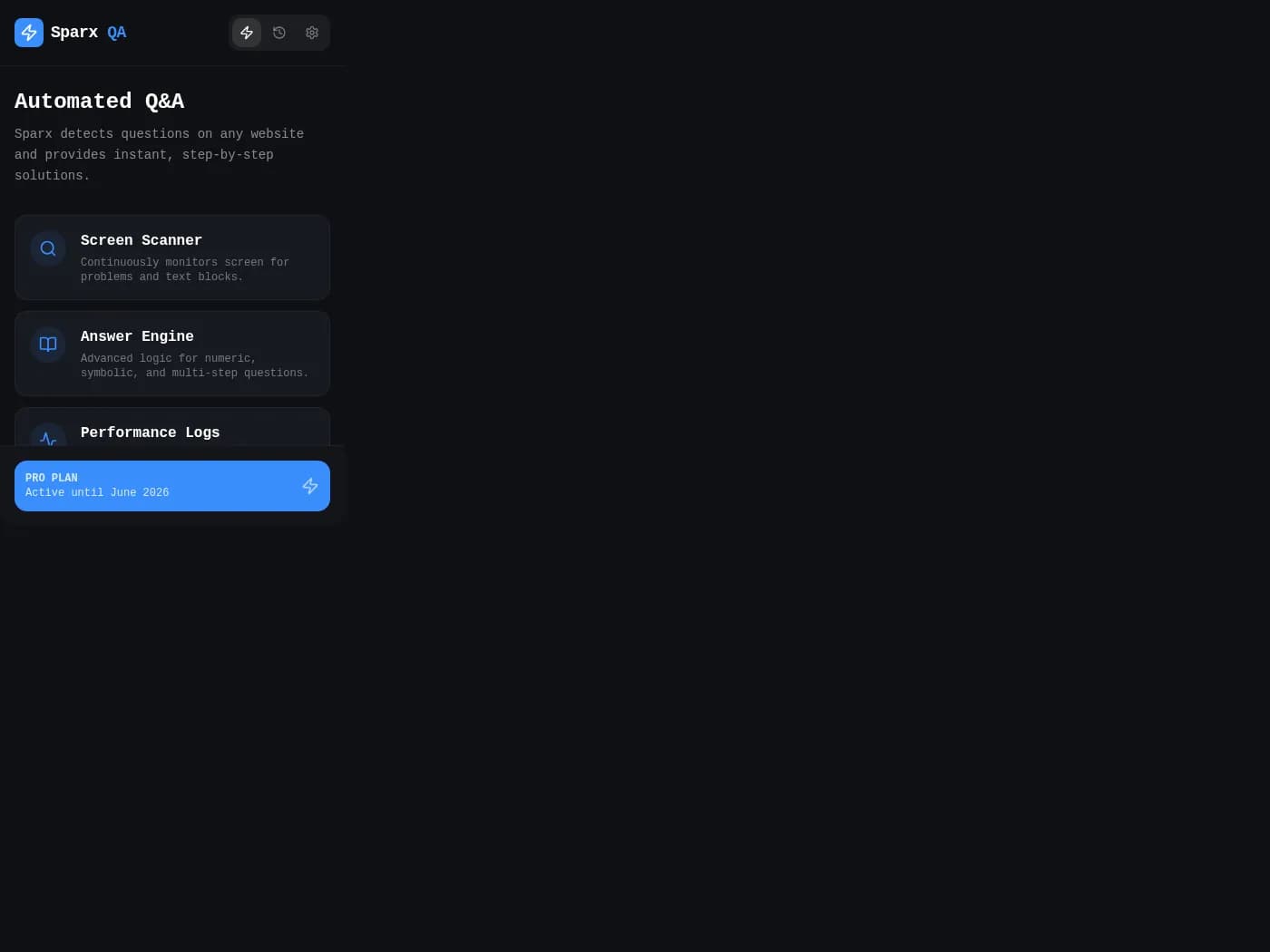 Sparx Q&A Extension