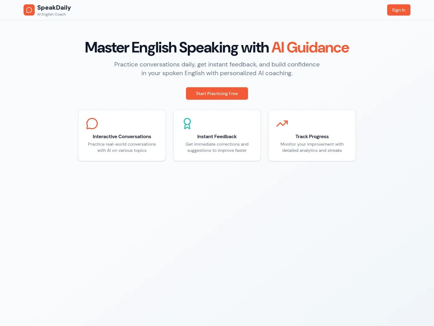 SpeakDaily AI Coach