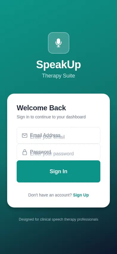 SpeakUp Therapy Suite