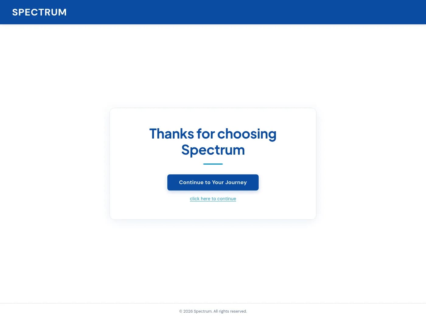 Spectrum Landing Page