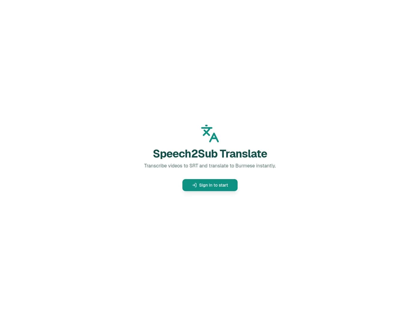Speech2Sub Translate