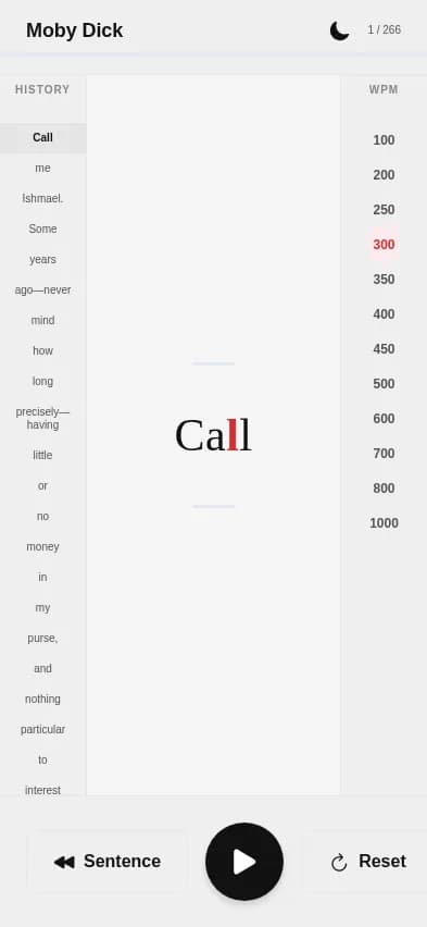 SpeedRead Mobile App