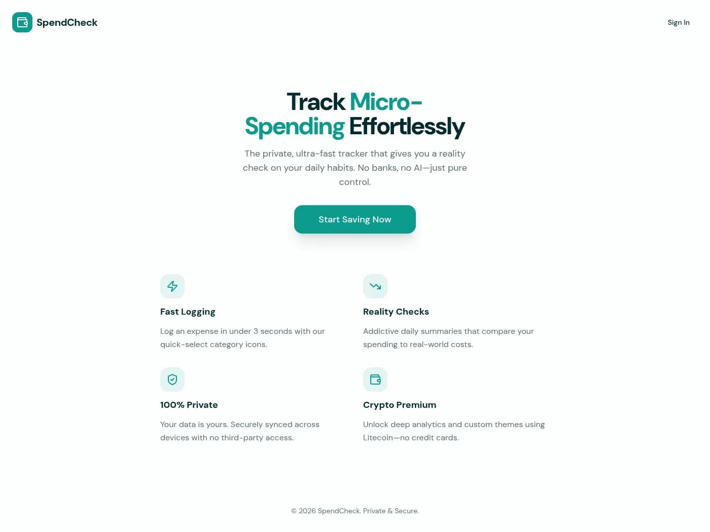 SpendCheck Tracker