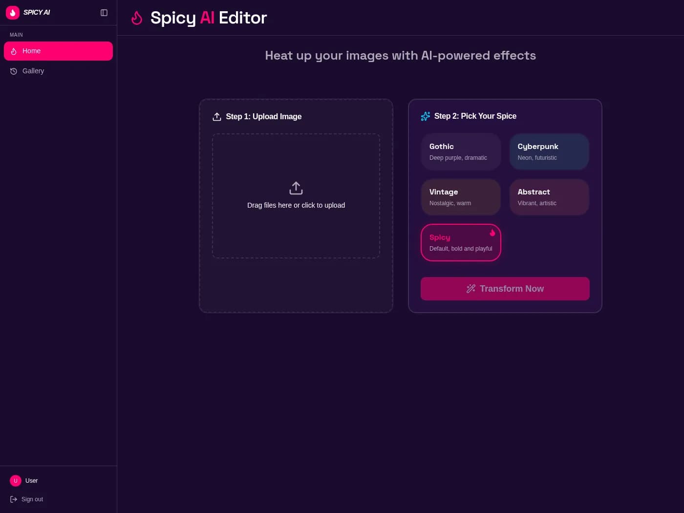 Spicy AI Image Editor