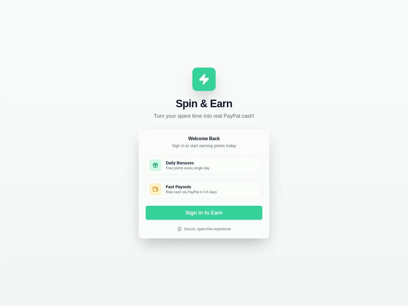 Spin & Earn Rewards