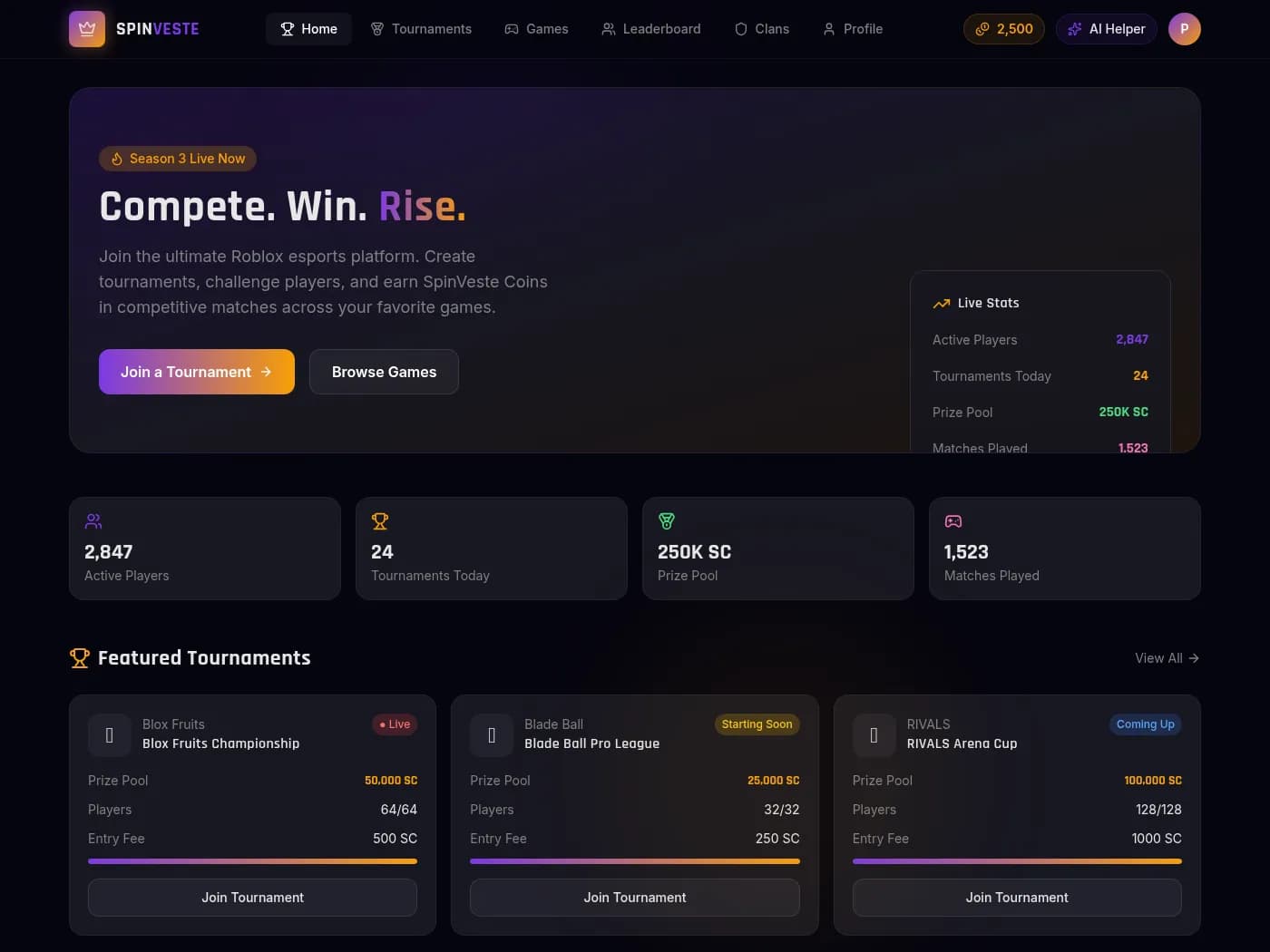 SpinVeste Roblox Arena