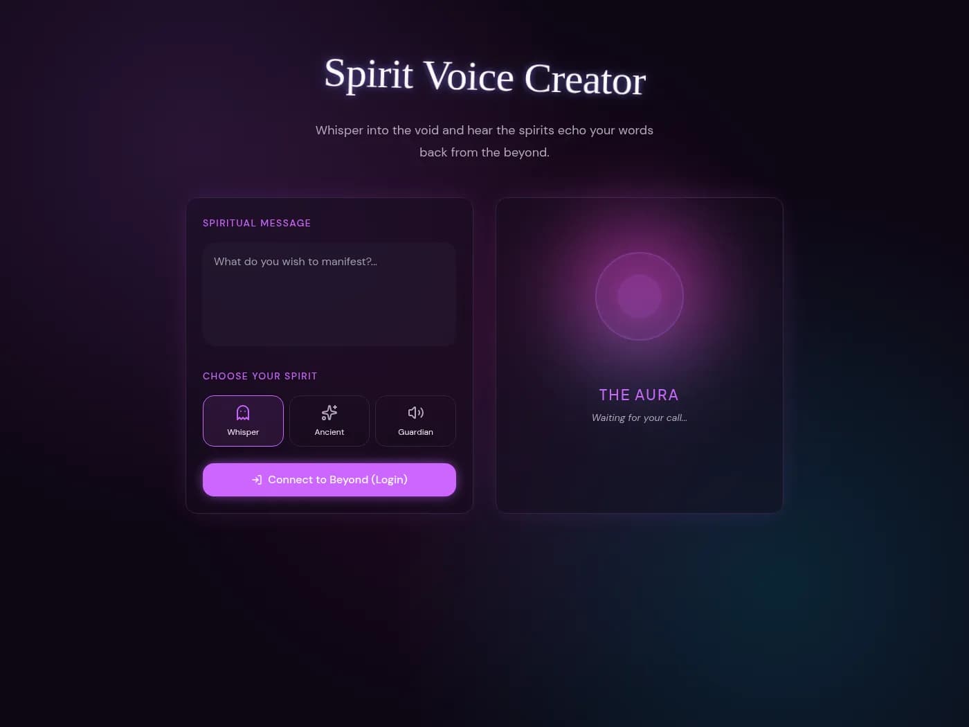 Spirit Voice Creator