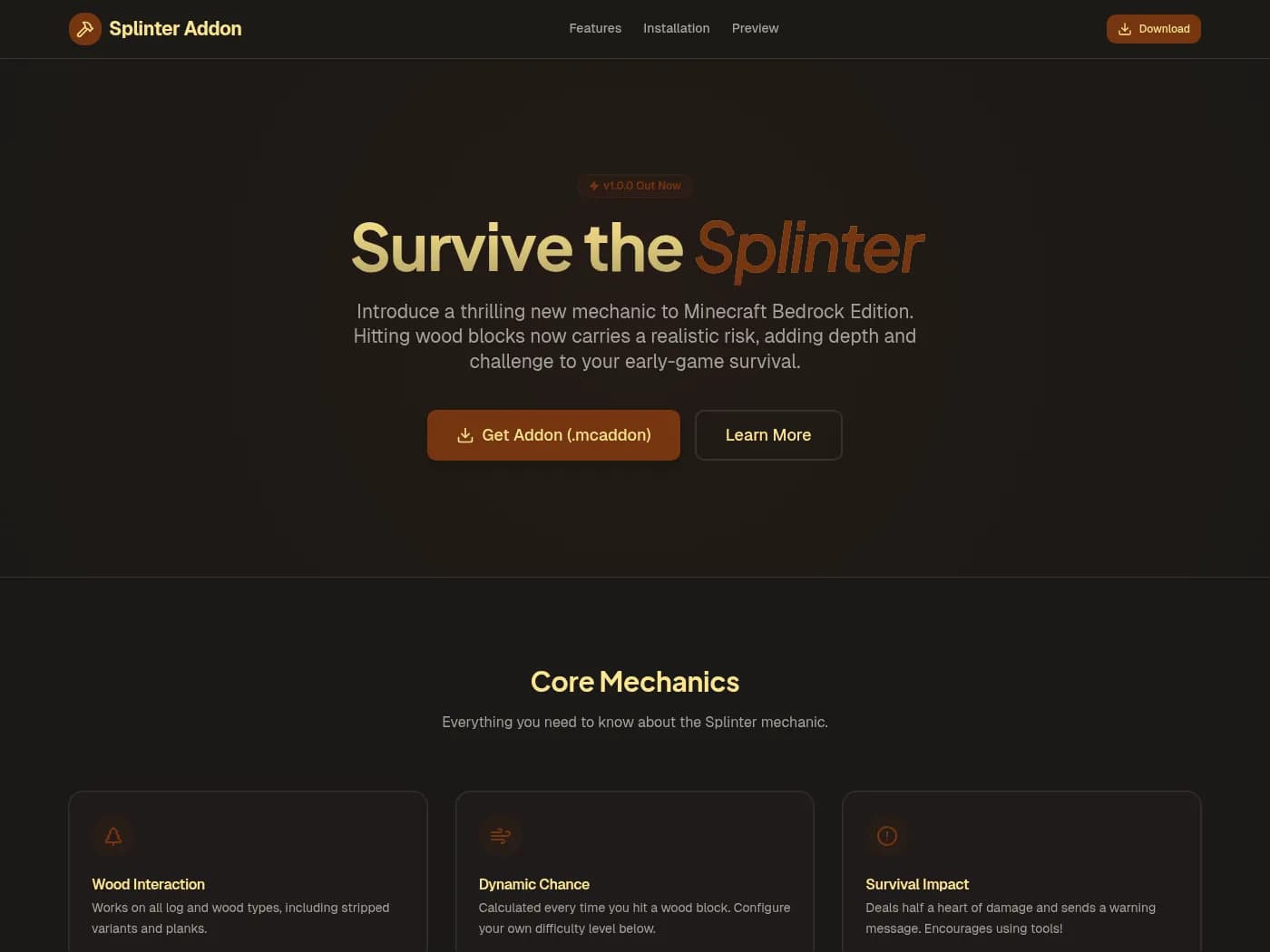 Splinter Chance Addon