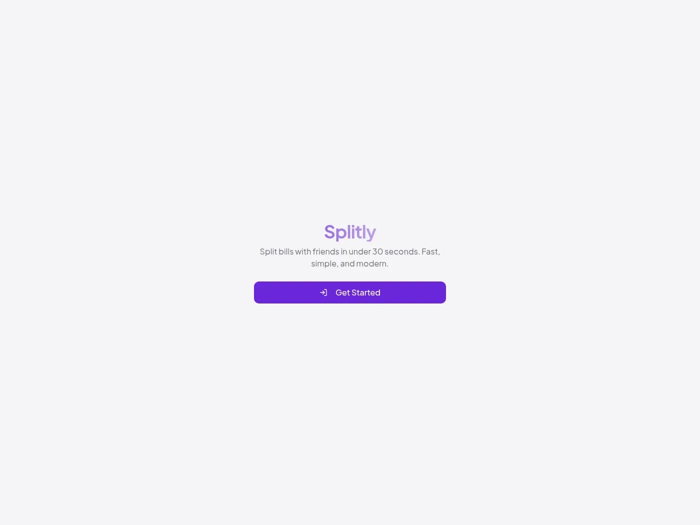 Splitly - Bill Split MVP