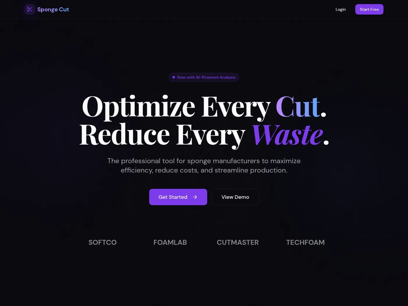 Sponge Cut Optimizer