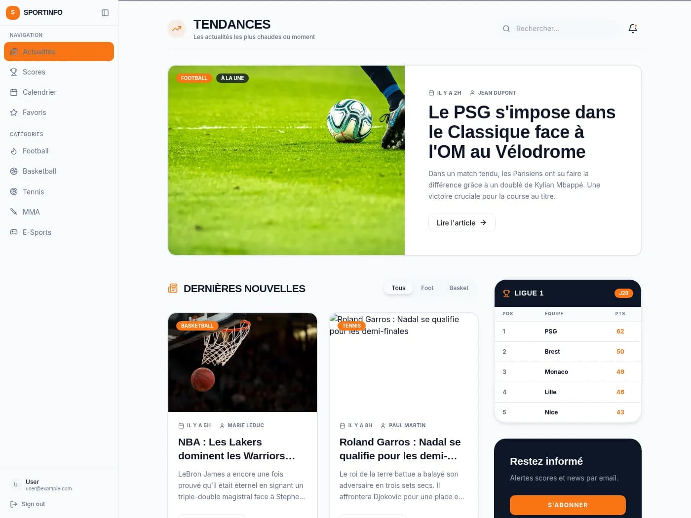 SportInfo Hub