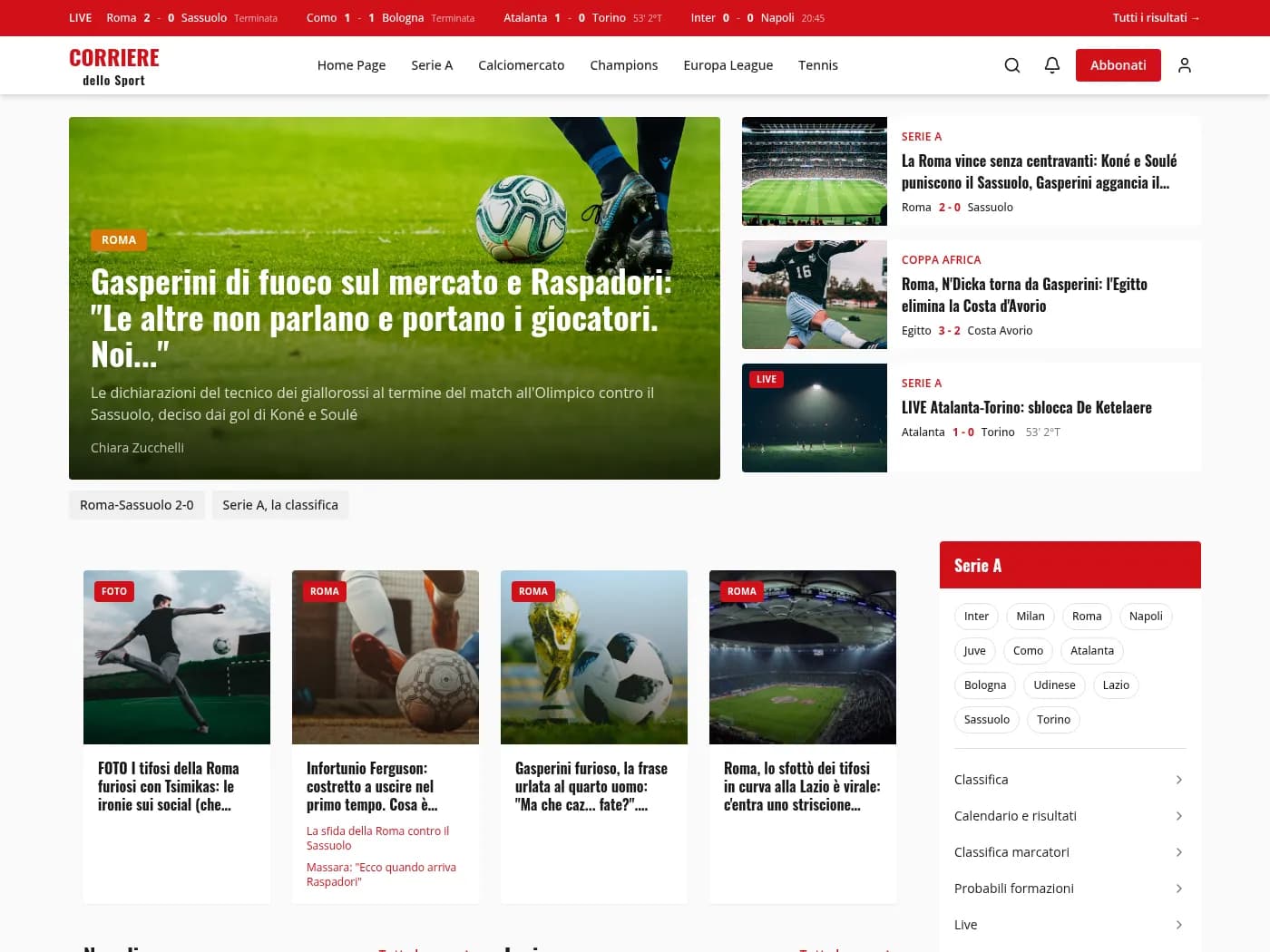Sport News Clone