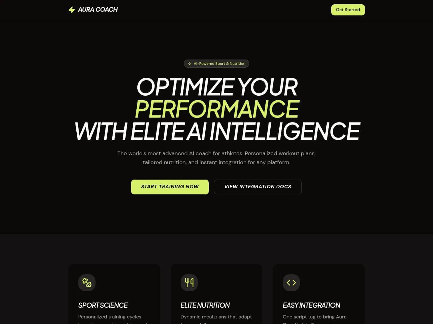 Sport & Nutrition AI Coach