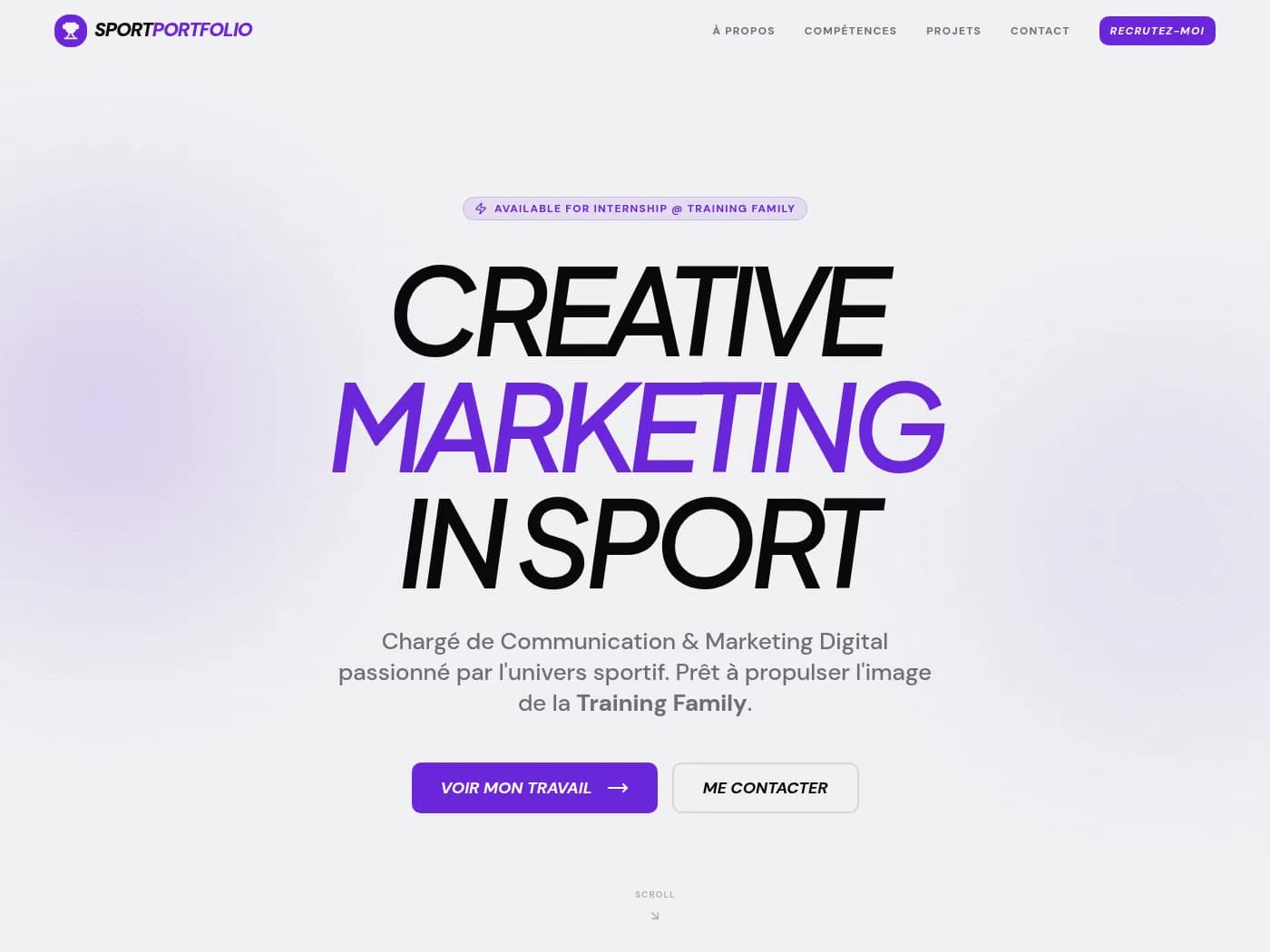Sporty Portfolio Onepager