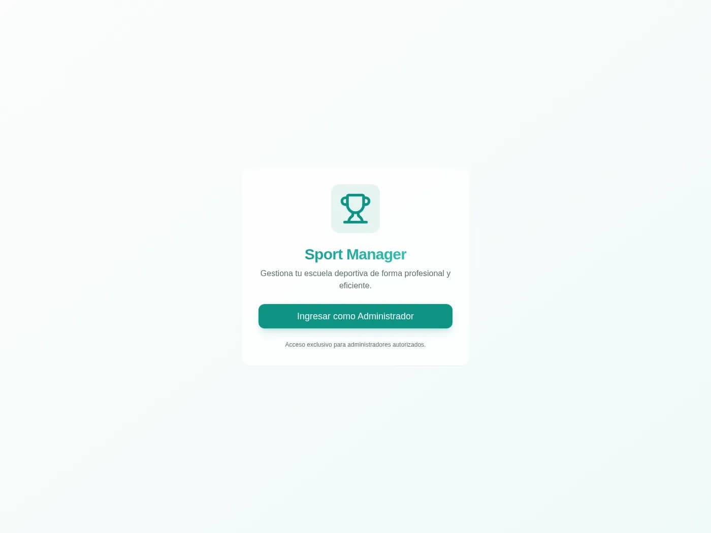 Sport School Manager