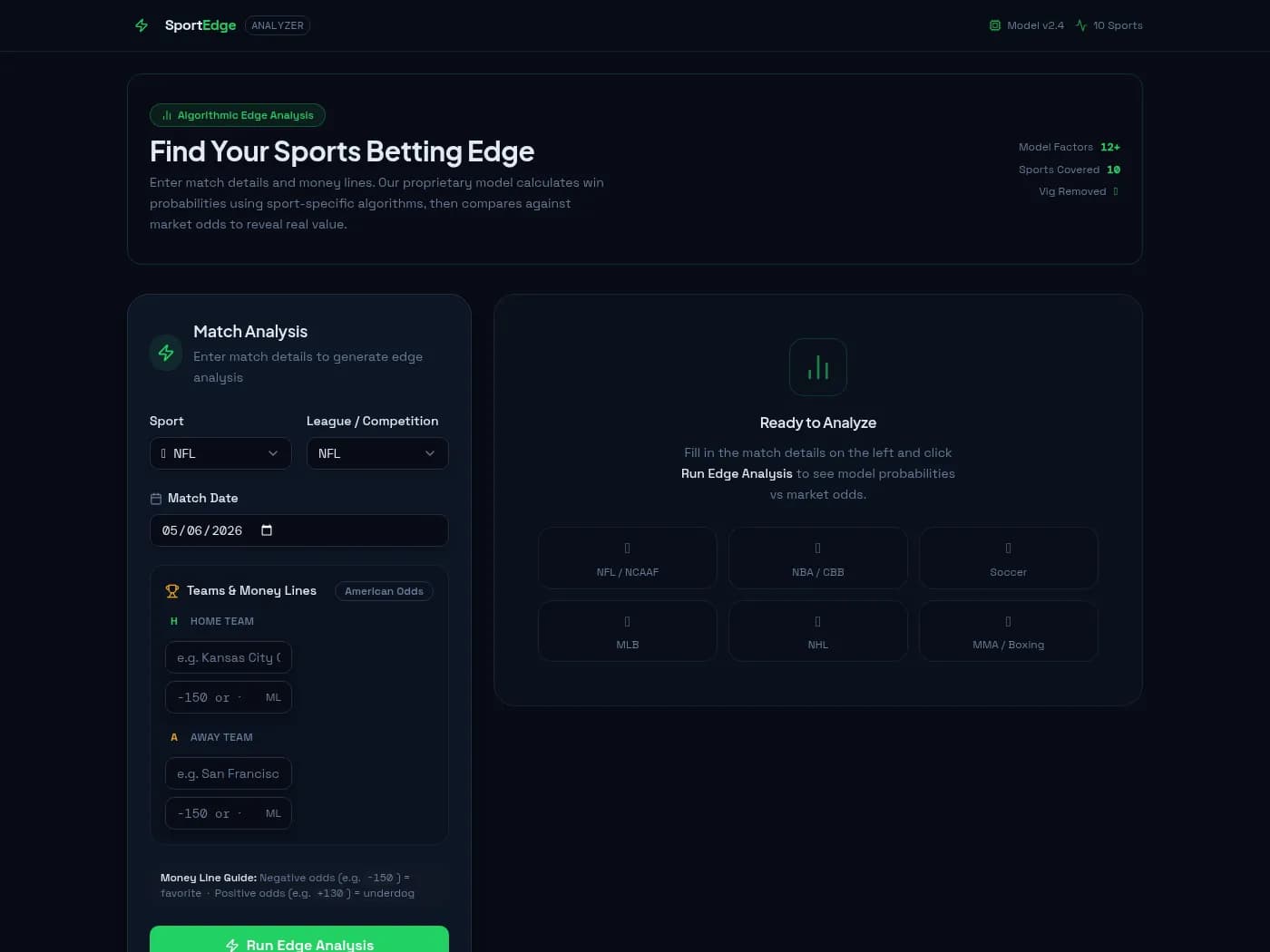 SportEdge Analyzer