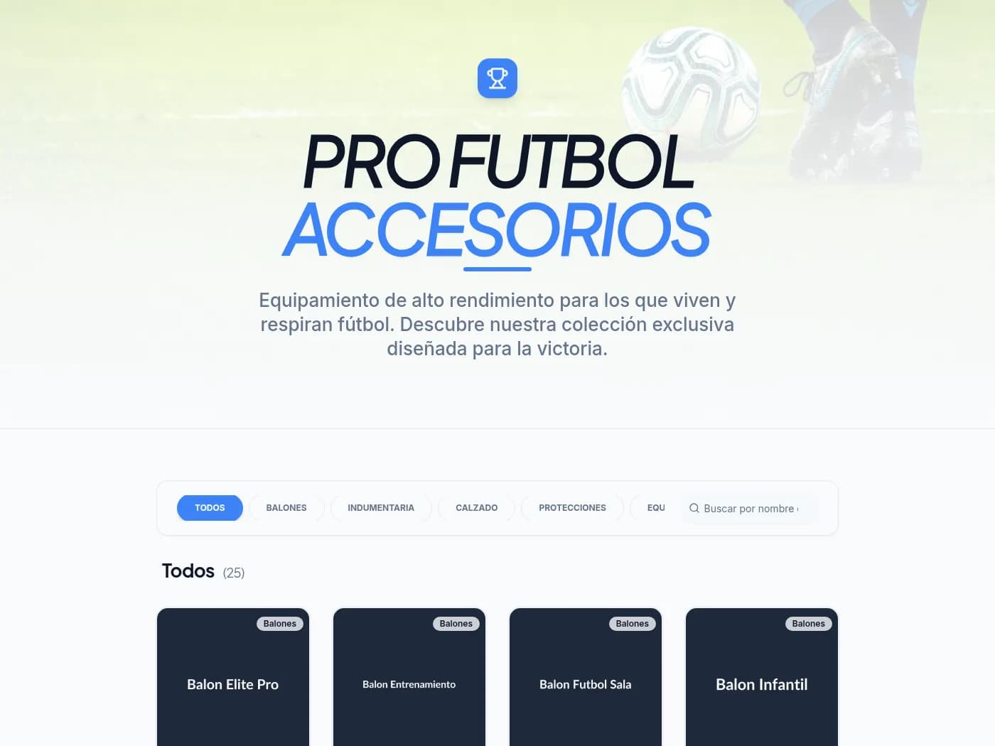 Pro Fútbol accesorios