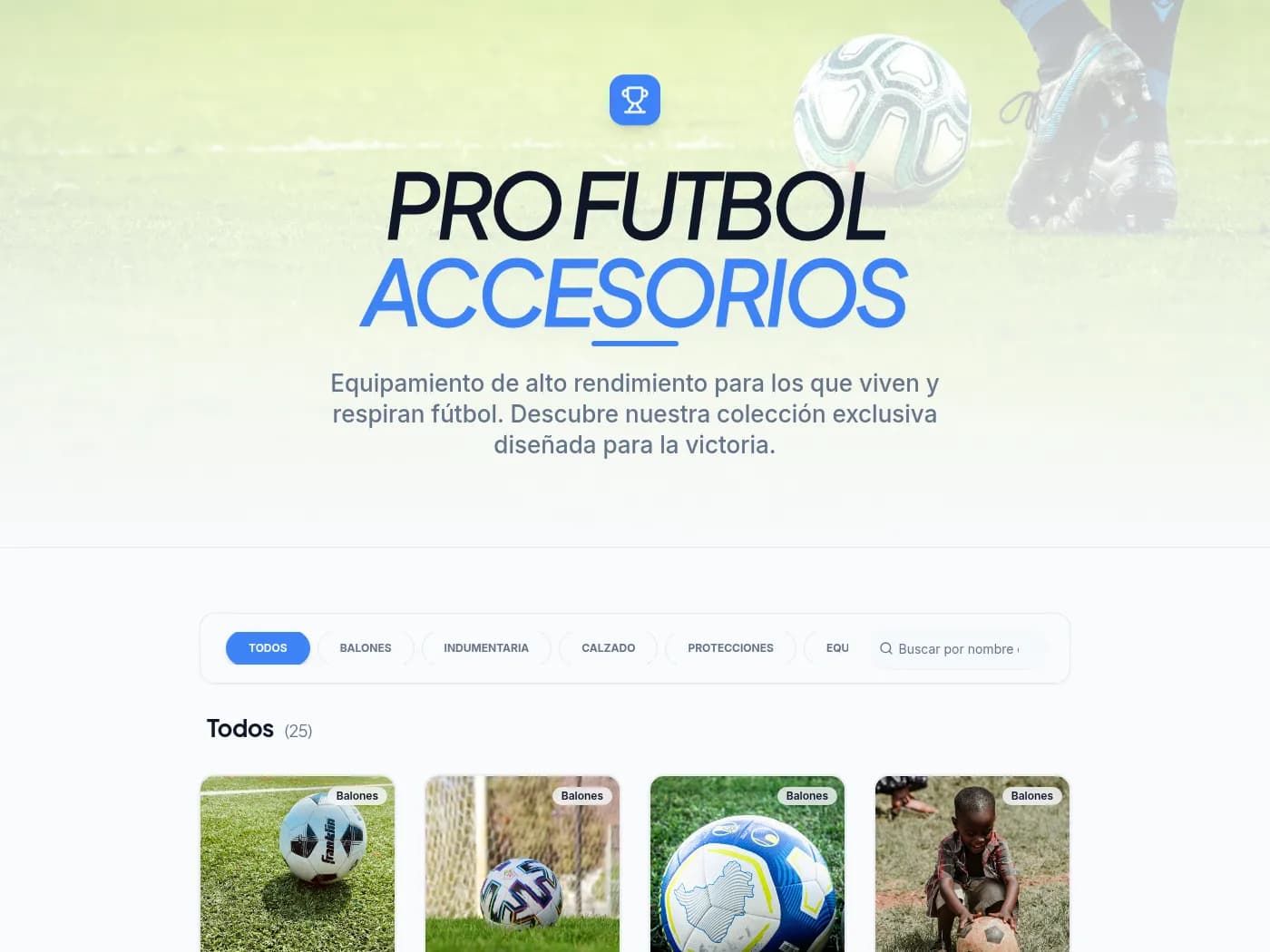 Pro Fútbol accesorios