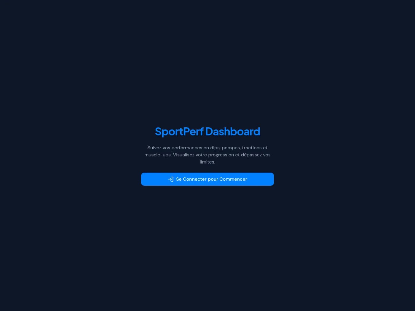 SportPerf Dashboard