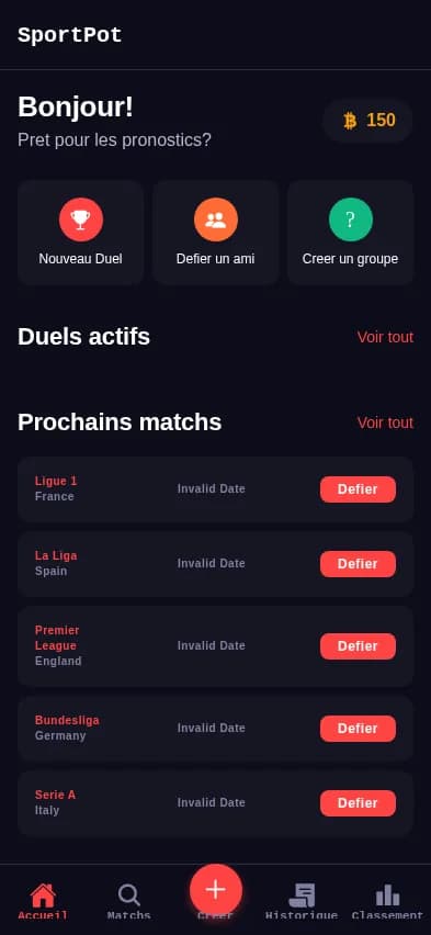 SportPot Prediction Duel