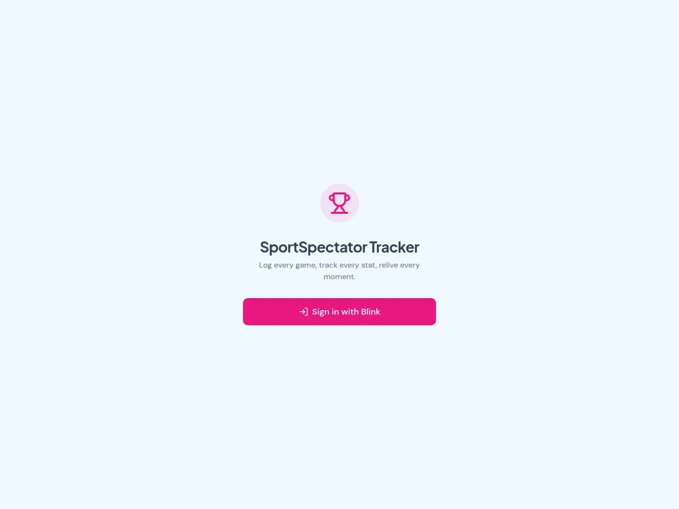 SportSpectator Tracker