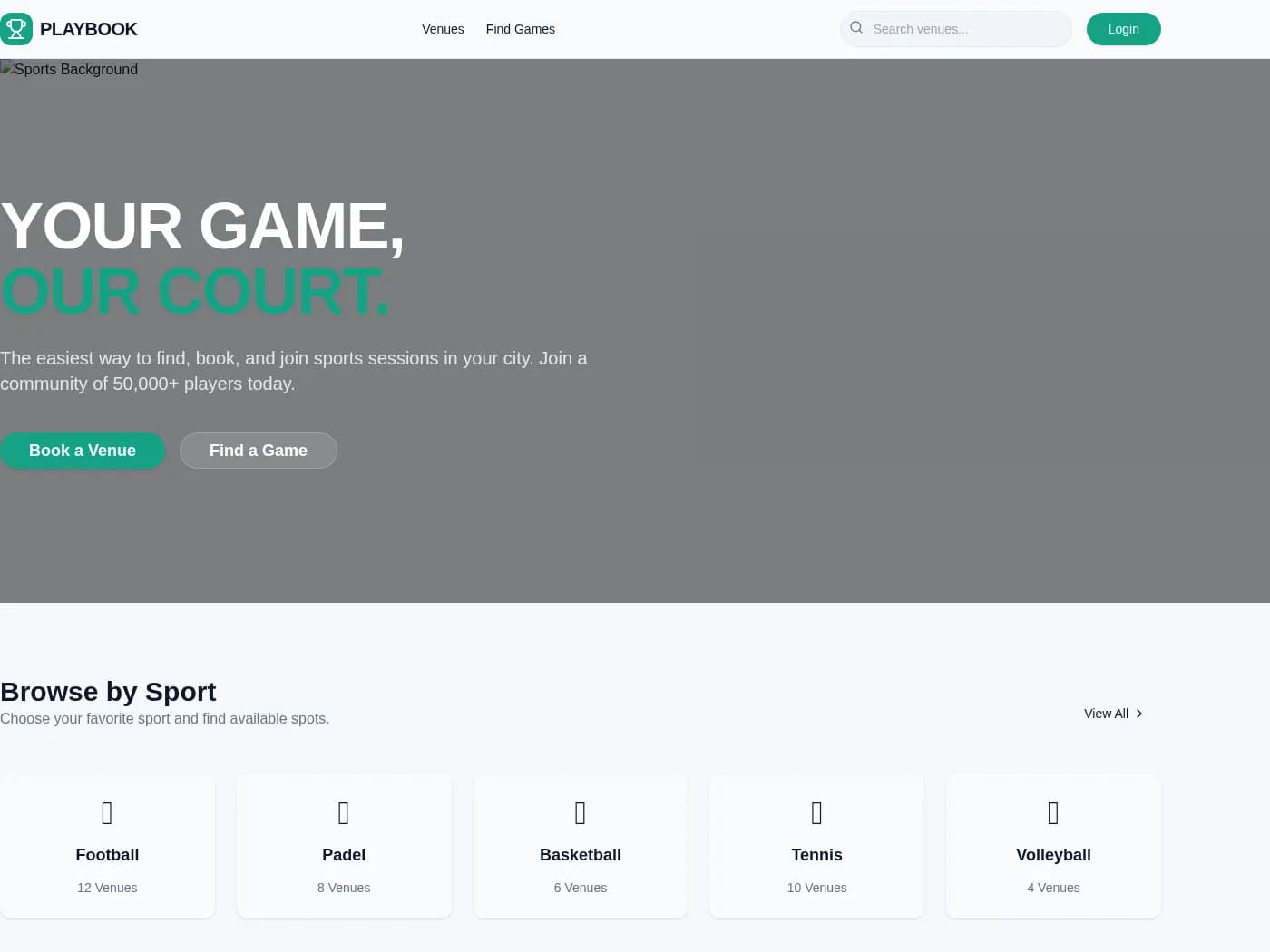 Playbook Sports Platform