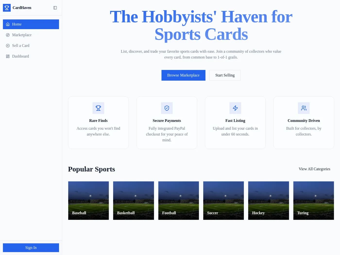 Sports Card Marketplace