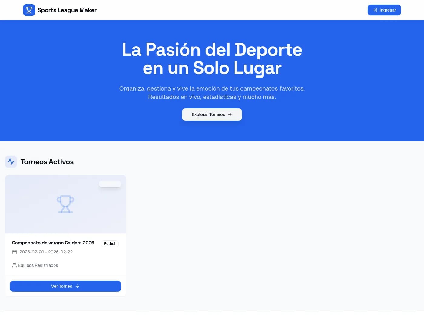 Sports League Maker