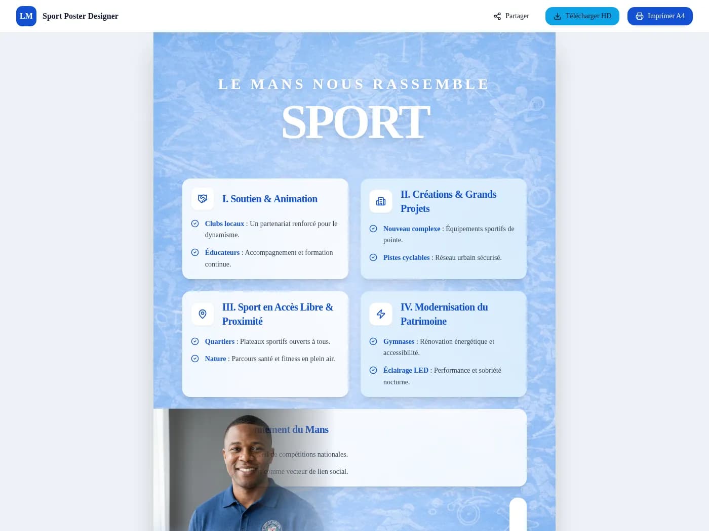 Sport Policy Poster Designer