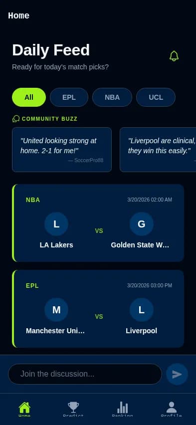 SportPredictor MVP