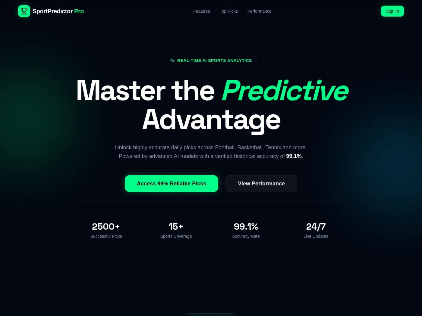 SportPredictor Pro
