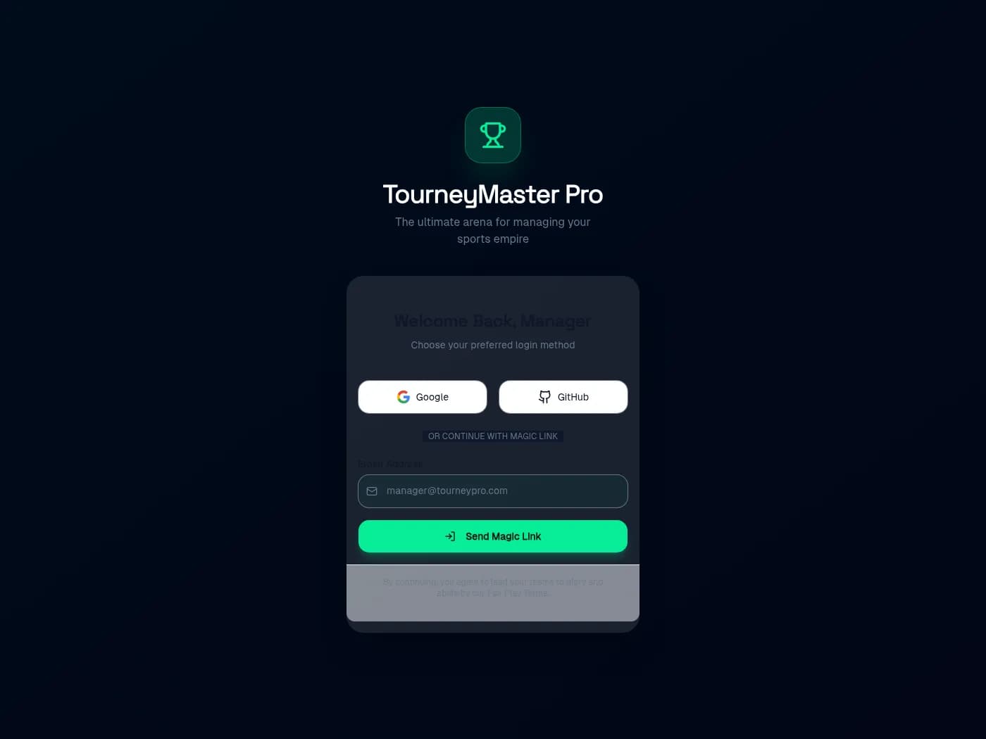 TourneyMaster Pro