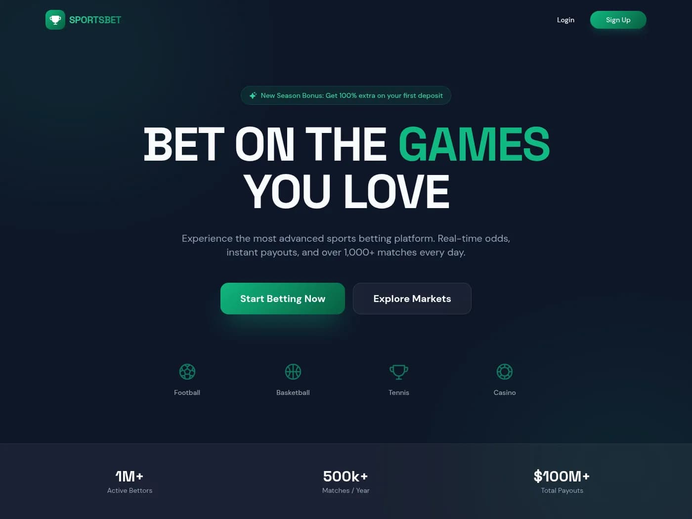 SportsBet Interactive App
