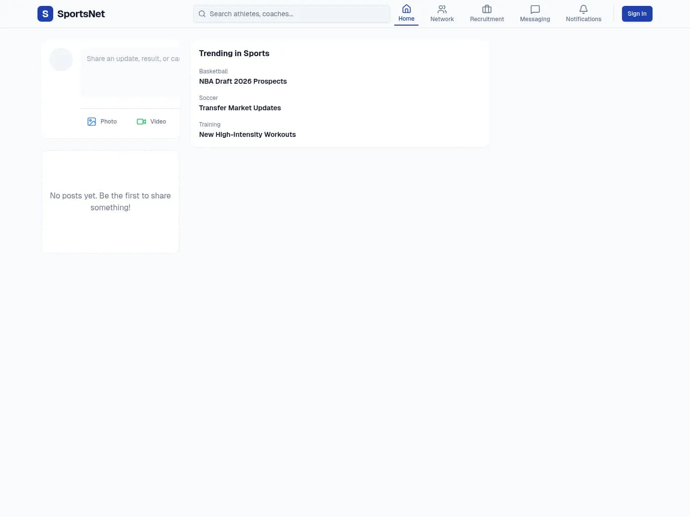 SportsNet Platform