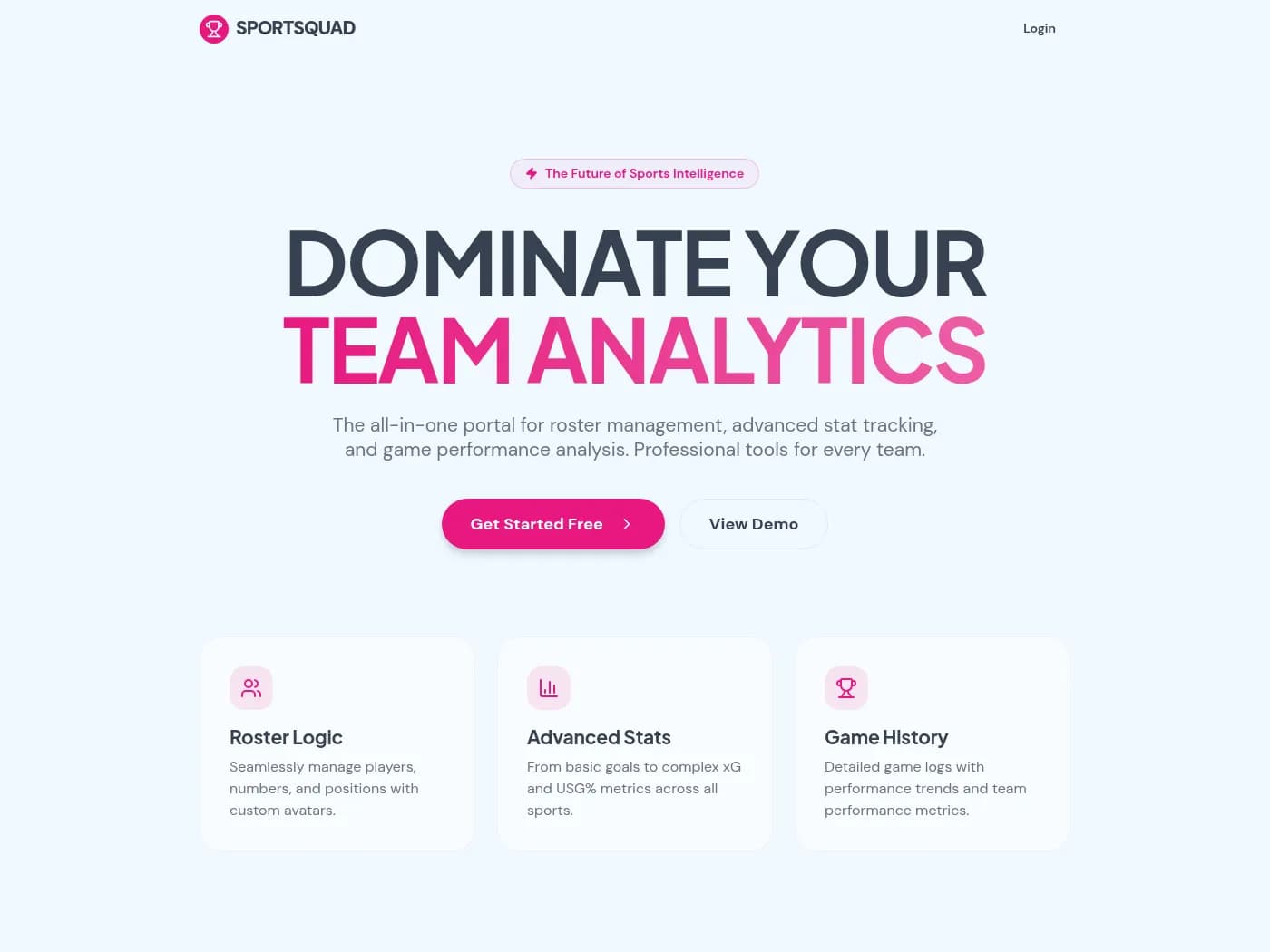 SportSquad Portal