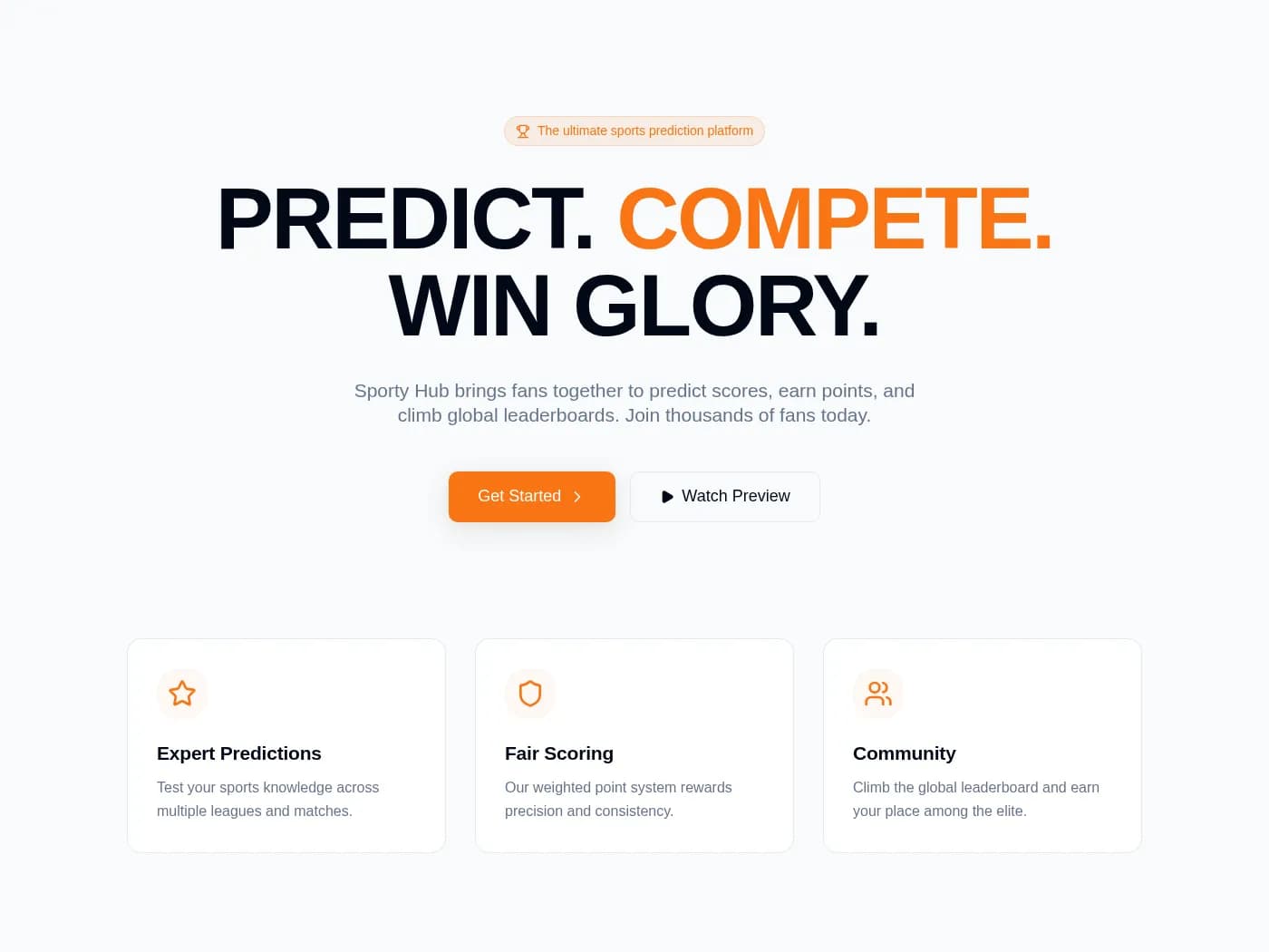 Sporty Prediction Hub