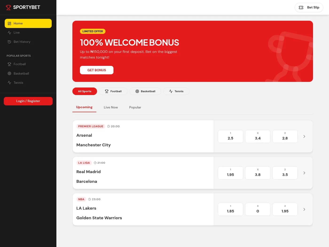 SportyBet Clone
